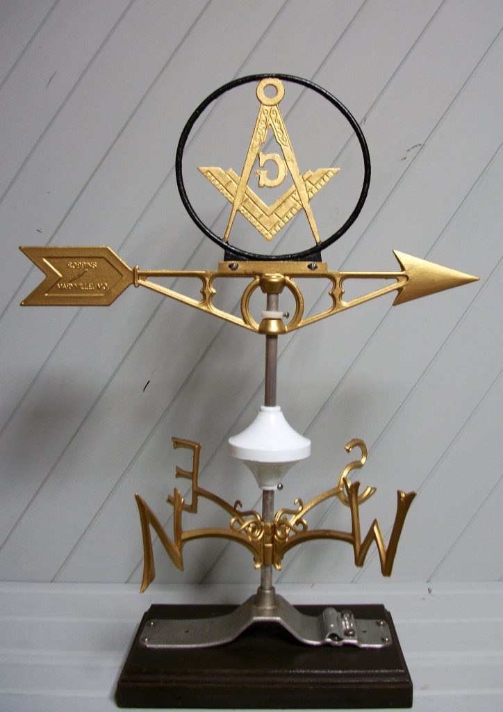 601 Masonic Weather Vane - Robbins Lightning